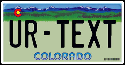 Custom Colorado REFLECTIVE Designer License Plate Tag Reproduction | eBay