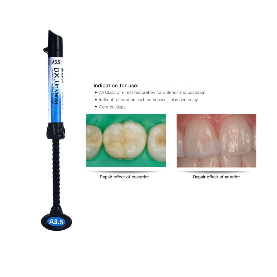Dental Universal Light Cure Composite Kit Shade A1 A2 A3 A3.5 B1 Dentex ...