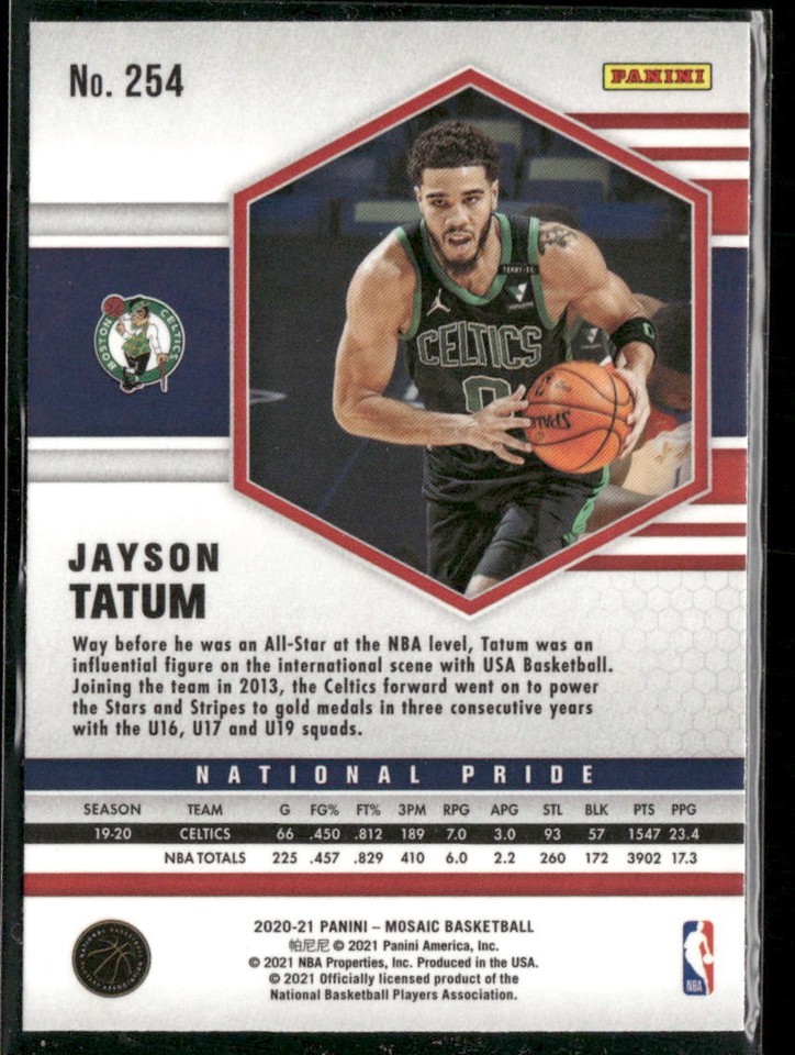 2020-21 Panini Mosaic Jayson Tatum | eBay