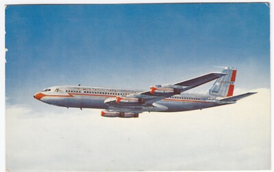 Postcard American Airlines AA, Jet 707, Airplane in Flight Posted 1959 ...