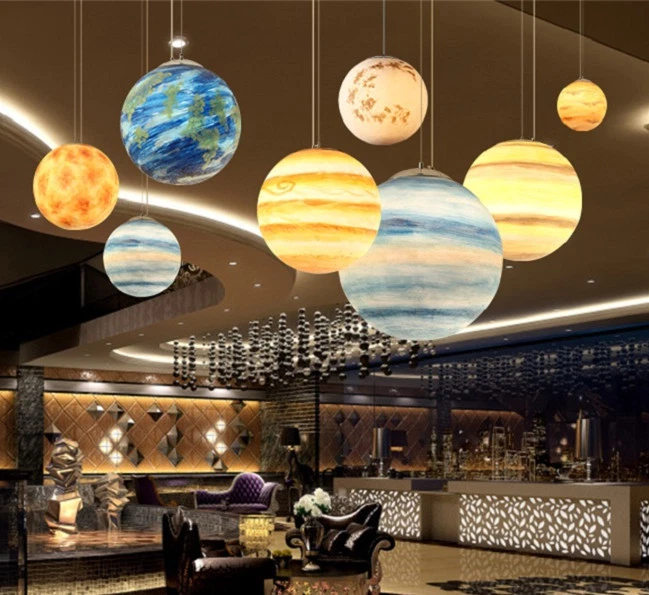 Planets Solar System Ceiling Light Chandelier Fixture | Shelly Lighting