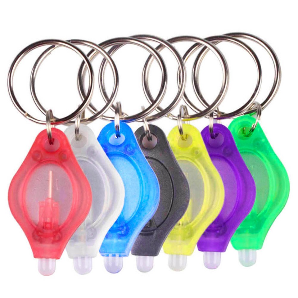 10 / 20 PCS Mini LED Keychain Flashlight Key Ring Light Bright Torch ...