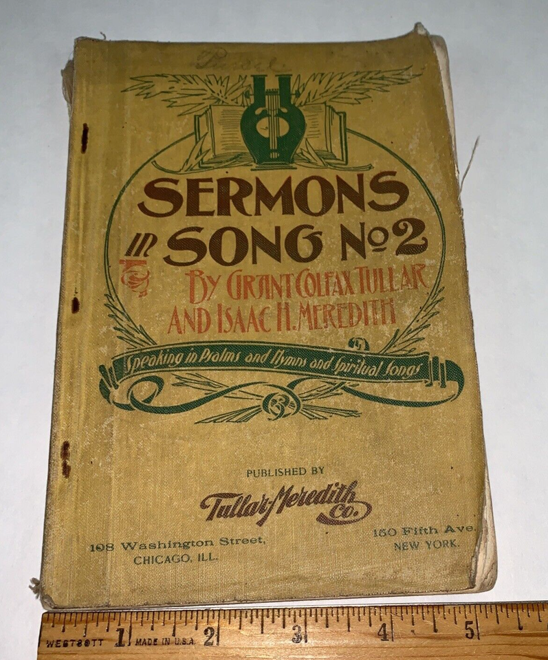 Antique Sermons in Songs No 2 Old Song Book Grant Colfax Tullar Isaac ...