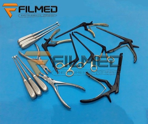 15 PCs Codman Kerrison Rongeurs Bone Curettes Set Surgical Orthopedic ...