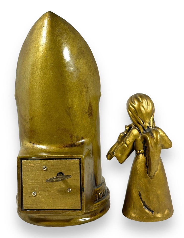 Vintage Angel Figurine Japan Music Box Silent Night Paper Mache ...