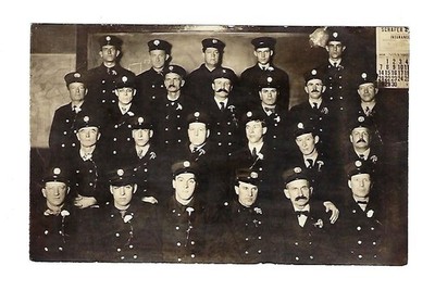 c1910 RPPC Postcard, Fire Department Group Portrait, Full Company ...