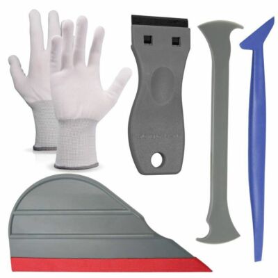 Vinyl Wrap Applicator Squeegee Felt Edge Scraper Glove PPF Sharp Gray ...