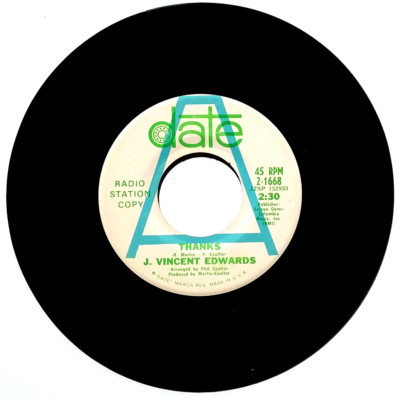 J VINCE EDWARDS - Do It All Over Again / Thanks - Vinyl 45rpm 1970 Date ...
