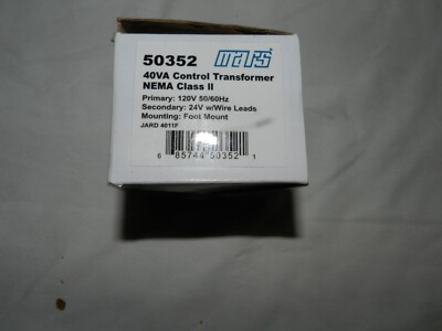 MARS 50352 40VA Control Transformer NEMA CLASS II NOS NEW | eBay