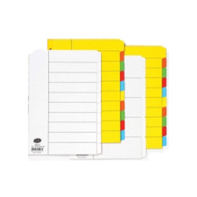 Bantex A4 Bright Colors Manilla 5 Tab Dividers Strong Durable Long ...