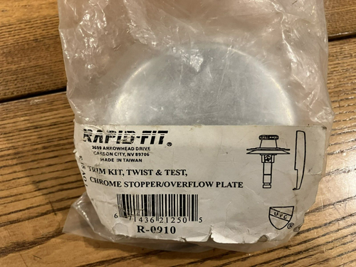 Rapid-Fit Chrome Stopper Trim Kit Revolver Lift &Turn Overflow Plate R ...