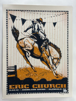 ERIC CHURCH SIGNED AUTOGRAPH 18X24 CONCERT TOUR POSTER - GLENDALE AZ 11 ...