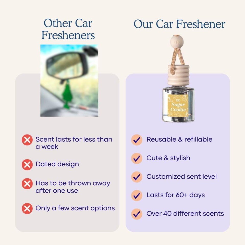 Car Air Hanging Fragrance Oil Aromatherapy Diffuser Bourbon Vanilla ...