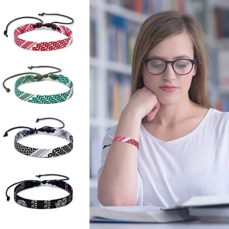 4Pcs Adjustable Woven Bracelet Wrist Chain Set In Arabian Style for Men ...