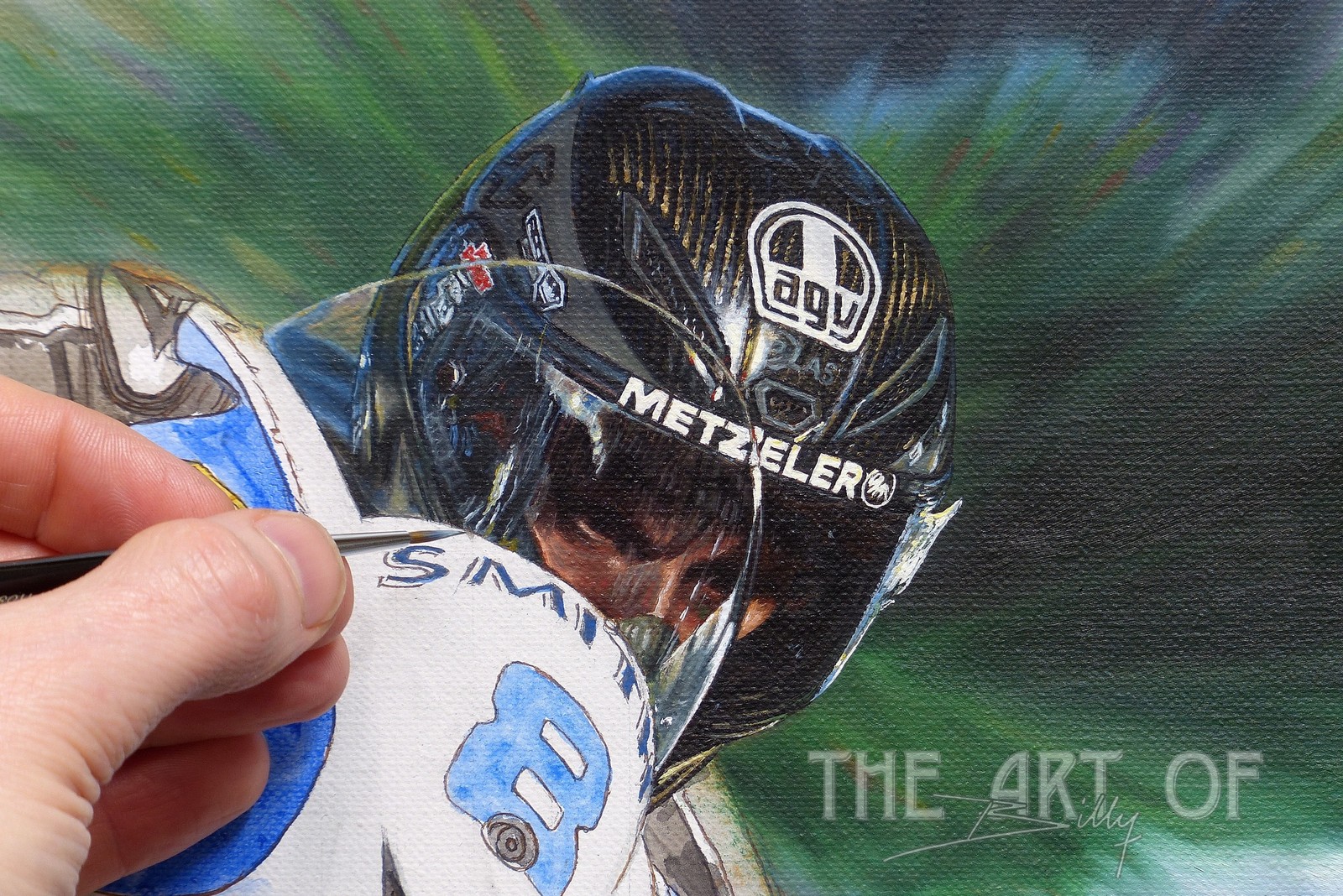 Guy Martin Isle of Man TT Triumph Daytona 675R 2015 oil painting fine ...