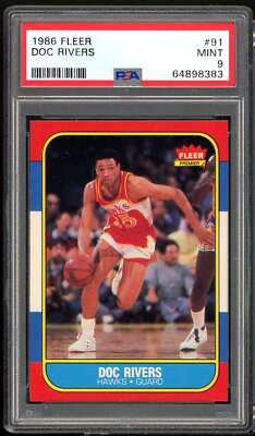 Doc Rivers Rookie Card 1986-87 Fleer #91 PSA 9 | eBay