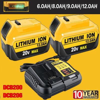 1-4pack 20V For DeWALT Max Lithium Ion DCB205 DCB206 DCB207 Battery ...