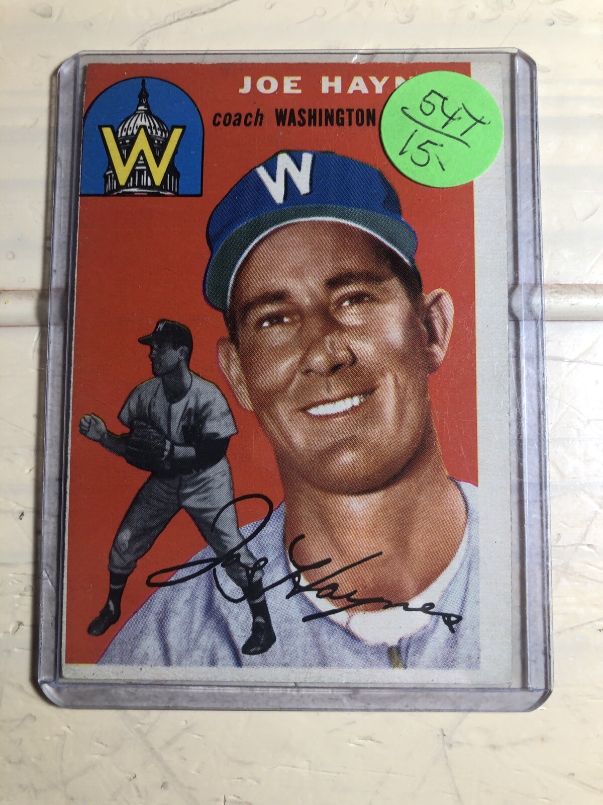 Joe Haynes Washington Senators 1954 Topps Baseball Carr #223 | eBay