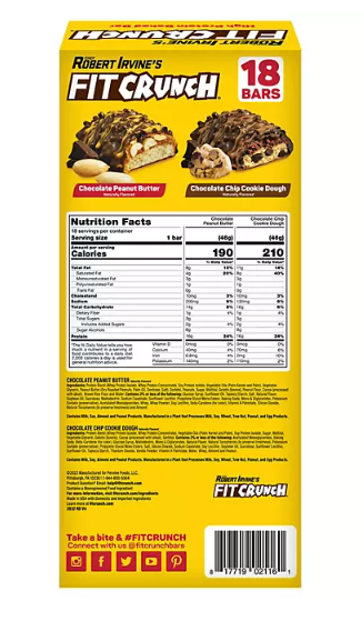 Fit Crunch High Protein Bars - Variety Pack of 18 for sale online | eBay