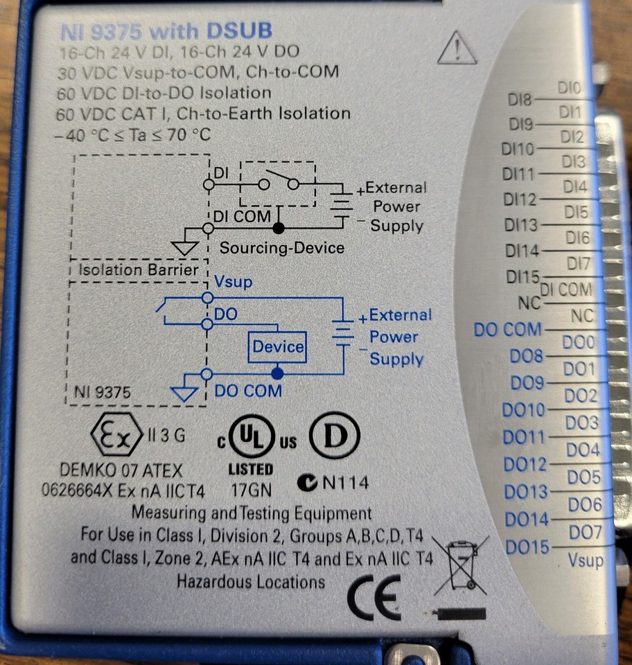 National Instruments NI-9375 30V 32-Channel C Series Digital Module ...