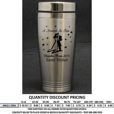 Personalized Stainless Steel Travel Mug Mugs Prom Custom Engraved ...