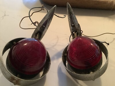 A Pr. Of Vintage Yankee 390 Tri-bar Mirror Turn Signal Lights With Base ...