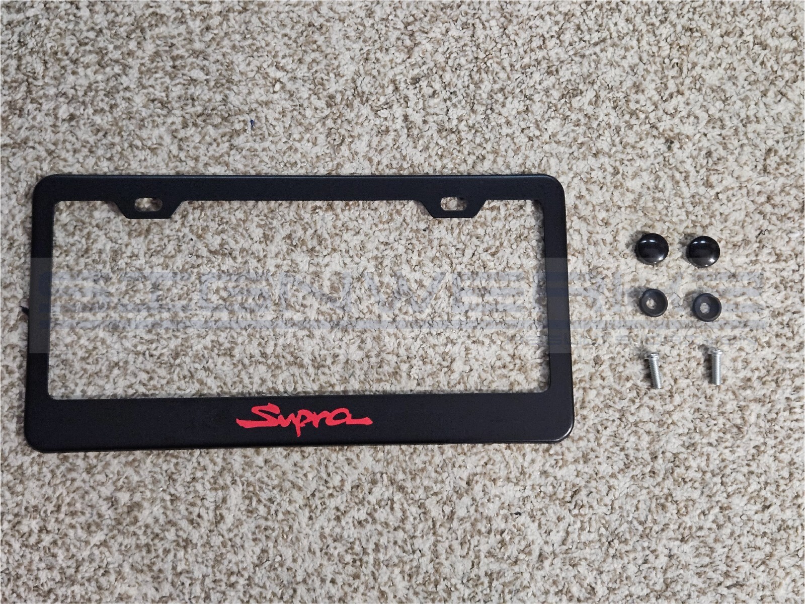 Supra A80 Red Black Stainless Steel License Plate Frame | eBay