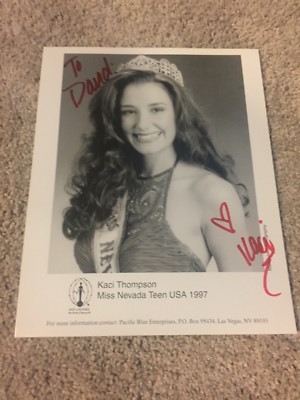 Kaci Thompson Signed Photo 8x10 Miss Teen Nevada USA 1997 Autograph ...