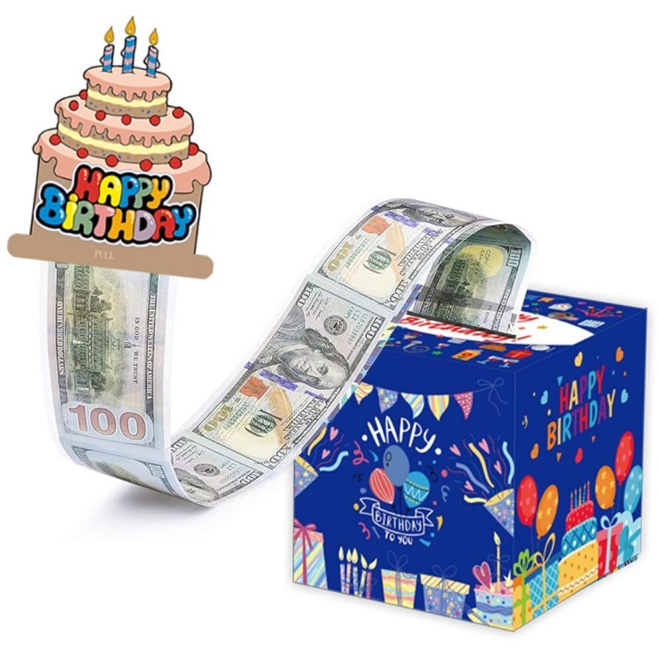 with Pull Out Cash Pull Gift Boxs Paper Surprise Money Box for Cash ...
