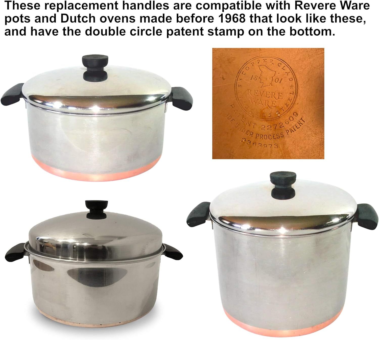 Replacement Vintage Revere Ware Pot/dutch Oven Handle Pair (2-screw) | eBay