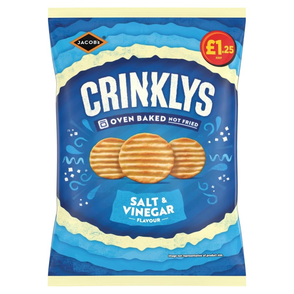 15 X 90g Jacob's Crinklys Salt & Vinegar £1.25 pmp Crisps SNACKS | eBay UK