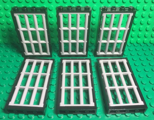 Lego 6 City Police Prison Lattice Barred Bar With Black Door Frame ...