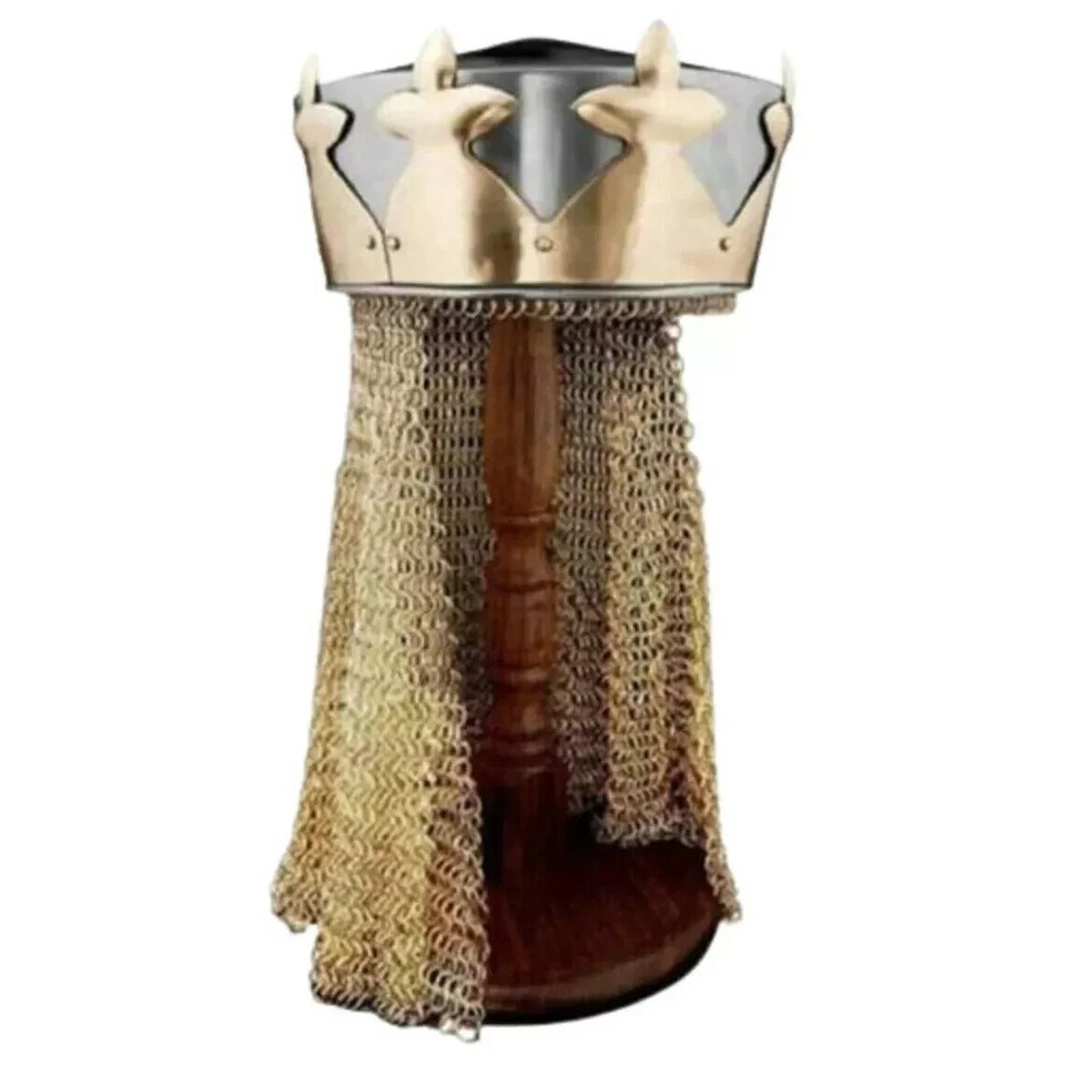 Monty Python King Arthur Helmet, Armor Helmet with Av Entail, Chain ...