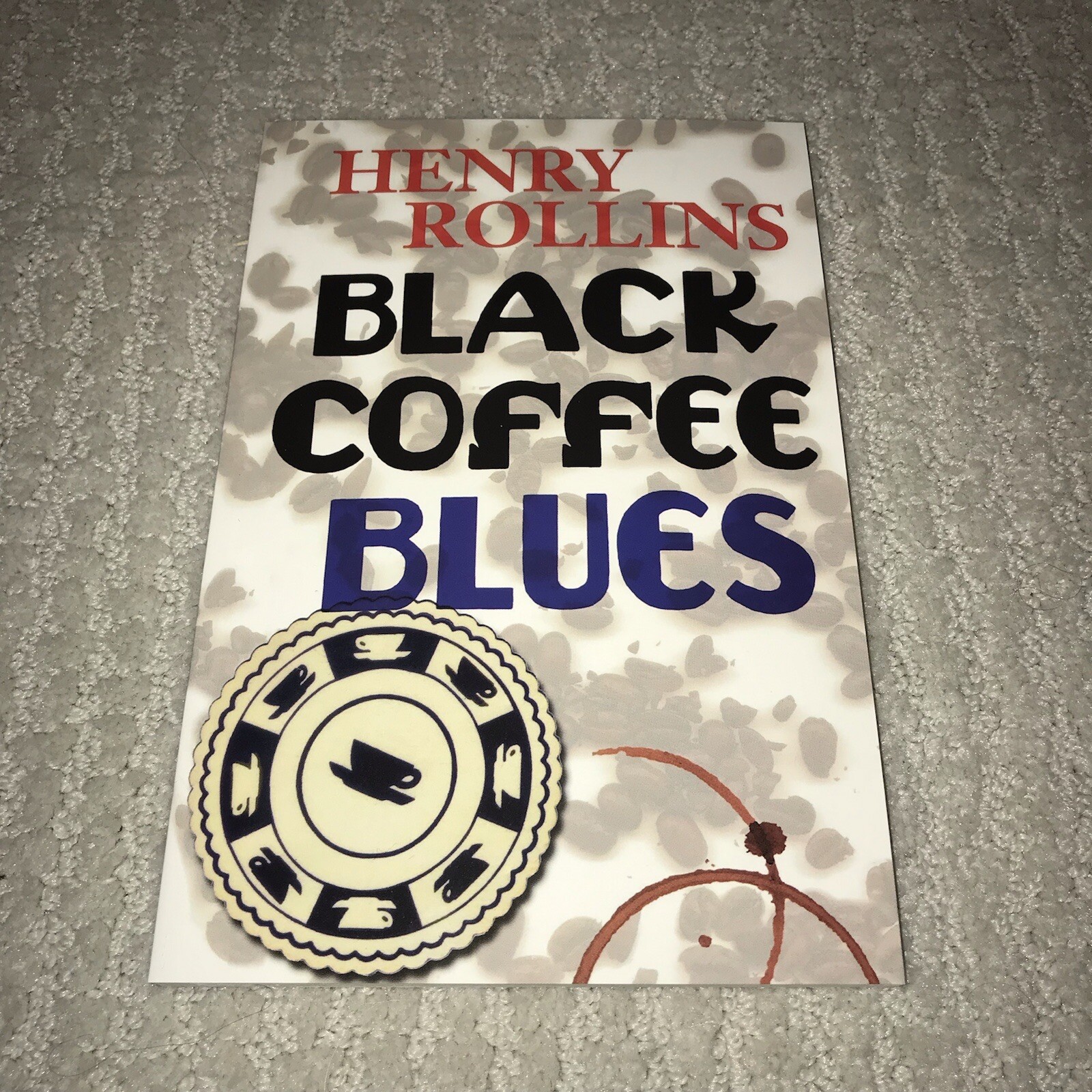 SIGNED by HENRY ROLLINS Book "Black Coffee Blues" Black Flag Sic ...
