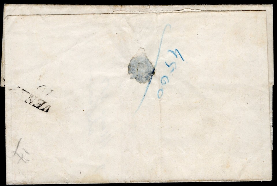 1855 9 MARZO C.5 SASS 1f USATO SU PIEGO DI LETTERA X VENEZIA | eBay