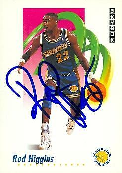 Rod Higgins autographed Basketball Card (Golden State Warriors) 1991 ...