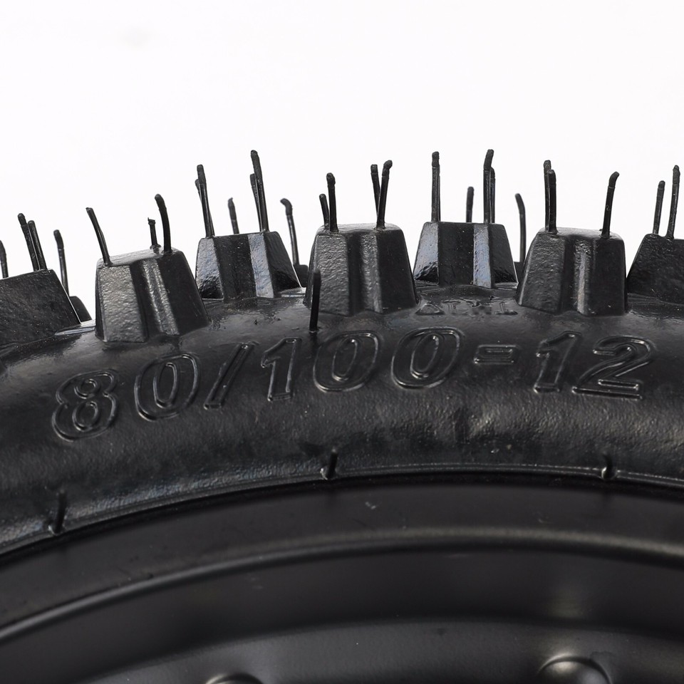 12mm Axle 12" Rear Wheel Assembly 80/100-12 Tyre Rim Mini Dirt Pit Bike ...