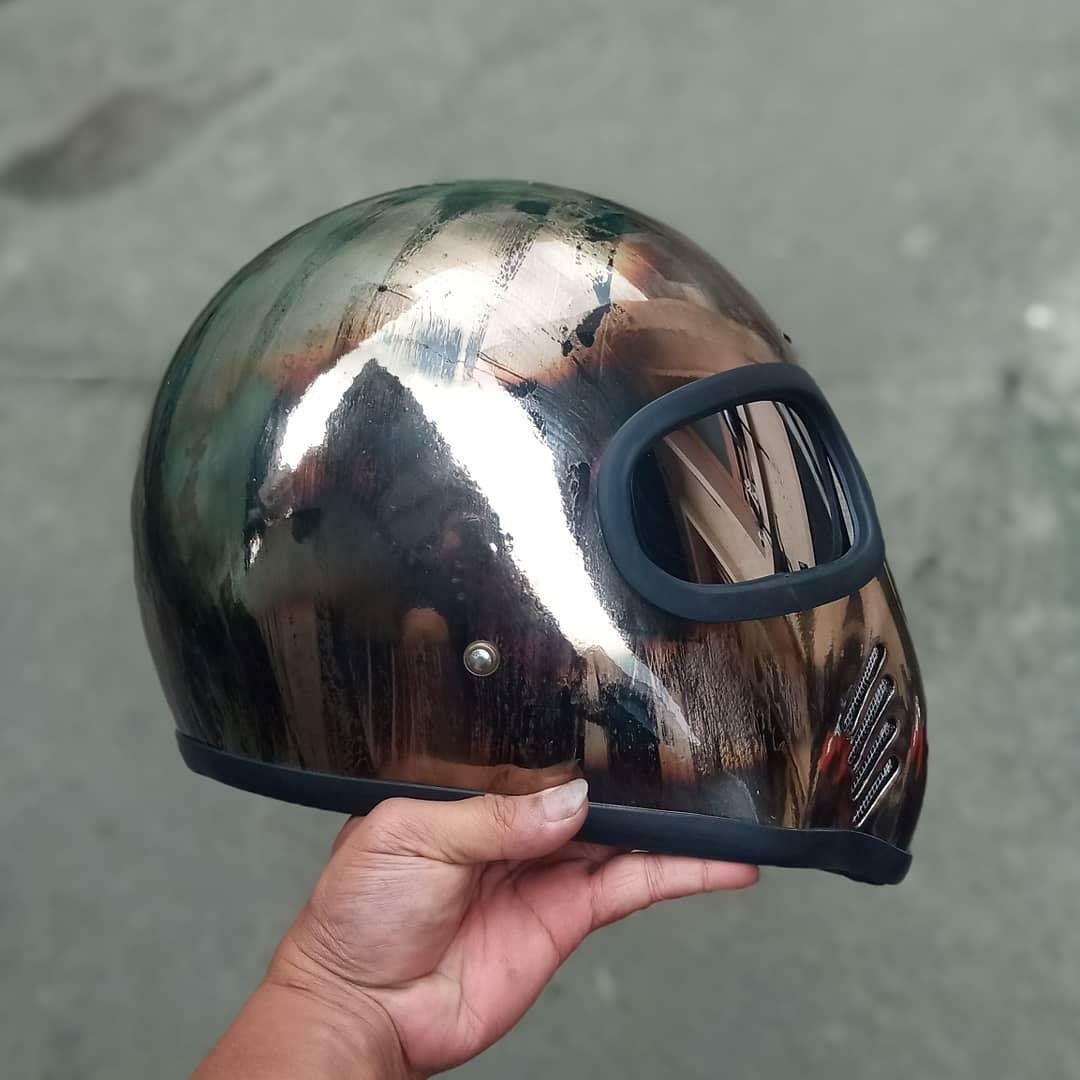 VINTAGE CUSTOM HELMET XF-GP FOR CAFERACER BOBBER CHOPPER BIKE(NOT DOT ...