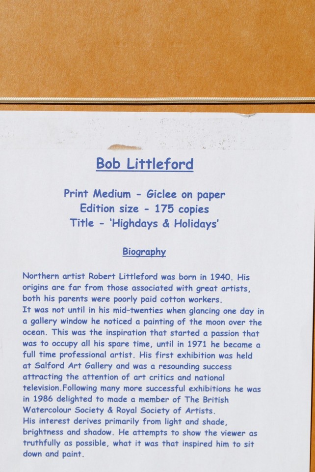 GORGEOUS BOB LITTLEFORD SEASIDE, DONKEYS, BEACH SCENE, LIMITED EDITION ...