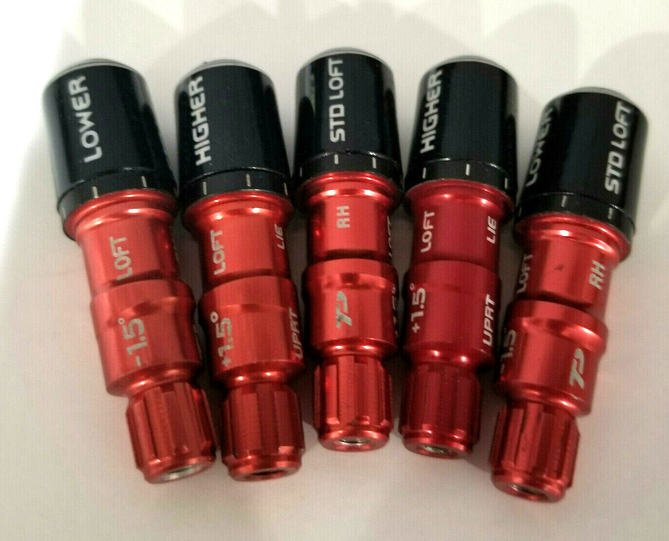 5 X TP 335 Driver Shaft Adapter Sleeve Red 1.5* Taylormade Fit; R11S ...