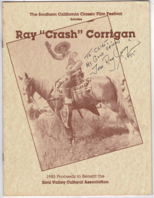 Tom Ray "Crash" Corrigan Autographed Signed Western Program AMCo COA ...
