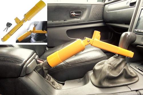 ANTI THEFT YELLOW HAND BRAKE LOCK AUTO CAR VAN SECURITY ROTARY CROOK ...