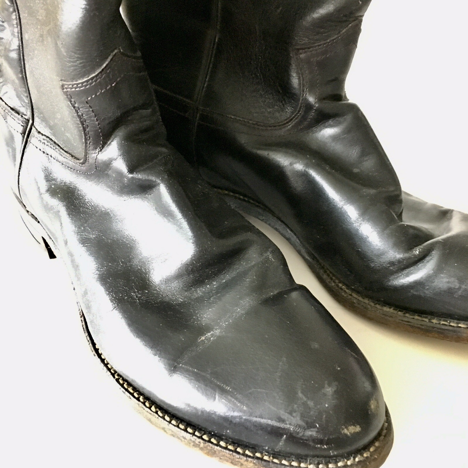 Justin Ropers Men's Leather Cowboy Boots Style 3133 B… - Gem