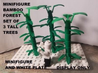 LEGO Minifigure Tall Bamboo Forest Set of 3 Trees Jungle Garden ...