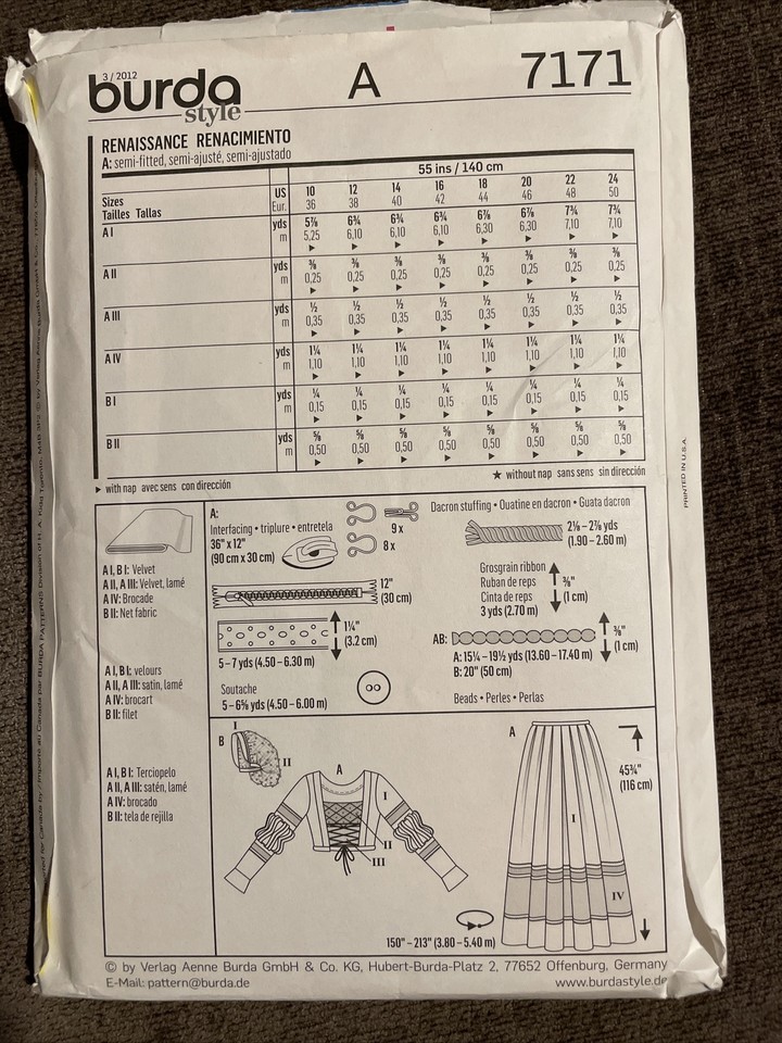 Medieval Renaissance Costume Sewing Pattern~Hair Net (Sizes 10-24 ...