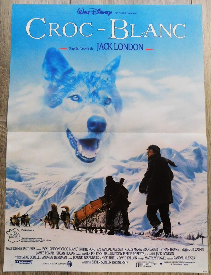 White Fang French Movie Poster Original 15"23 1991 Walt Disney Ethan ...