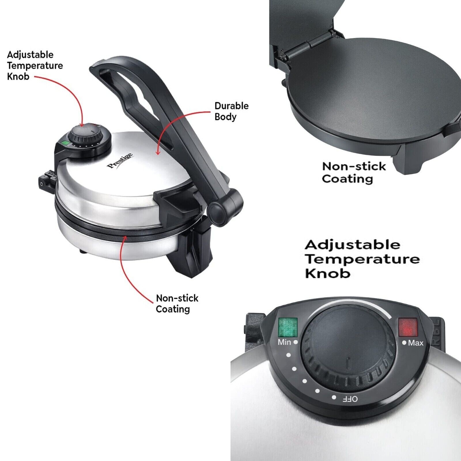 Prestige Roti Maker PRM 3.0 For Roti Omelette Uttapam Tortilla Making ...