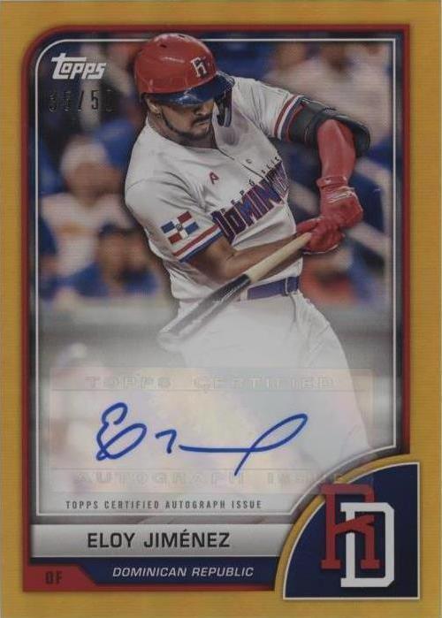 2023 Topps World Baseball Classic - Autographs Eloy Jimenez #AV-EJ Gold ...
