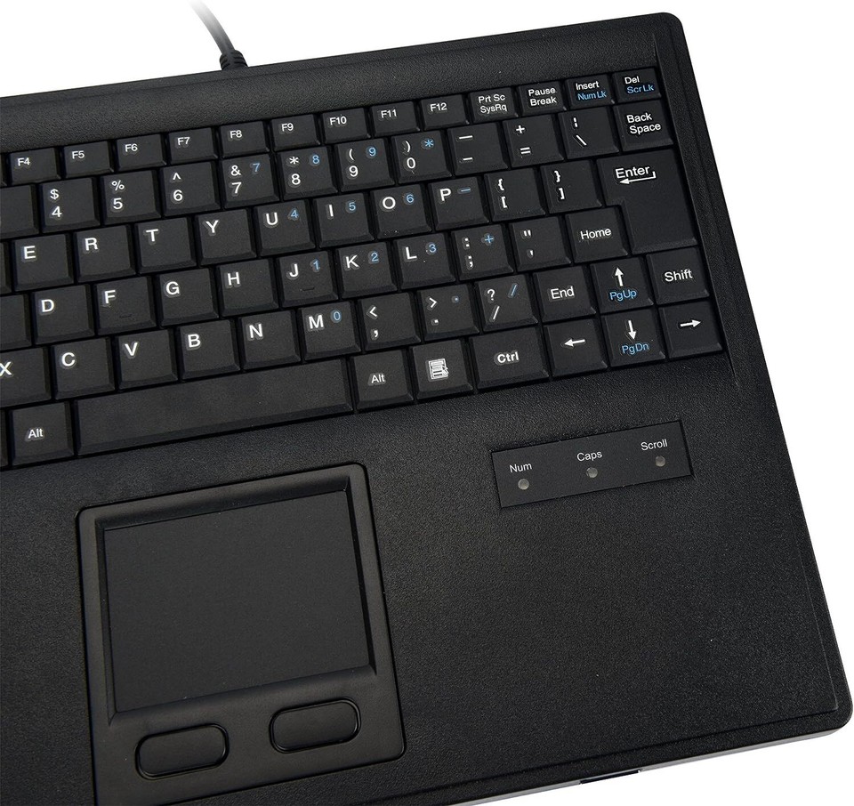 88 Keys Industrial Wired USB Keyboard with Touchpad Mouse 1x Hub for ...