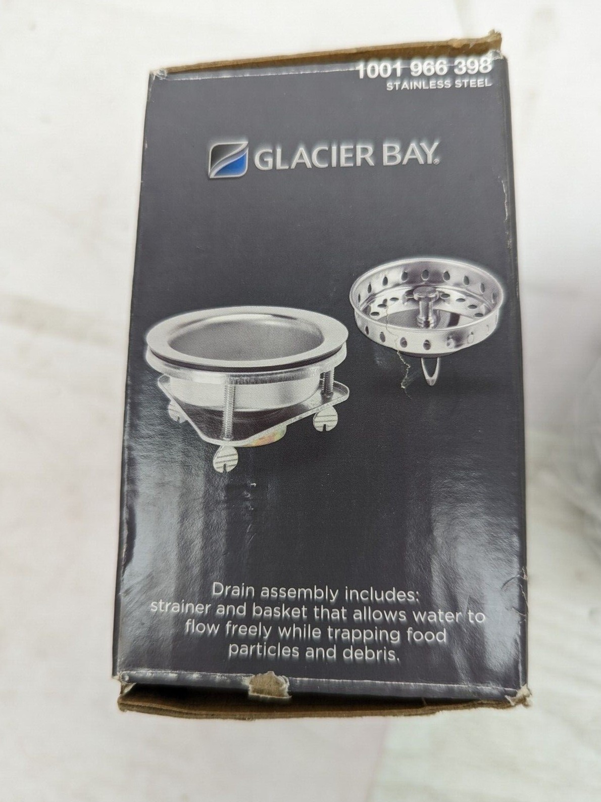 New Glacier Bay ez-lock Sink Strainer 1001 966 398 Stainless Steel A48 ...